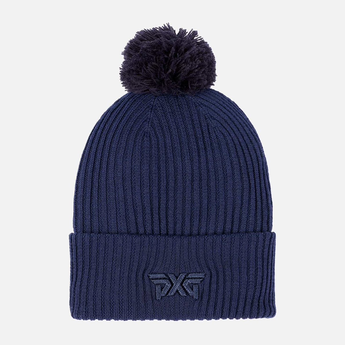 Rib Knit Cuff Beanie With Pom | PXG